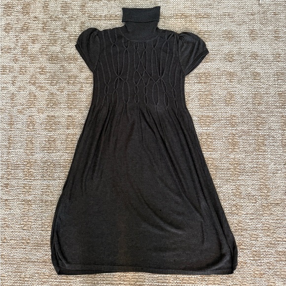 Max Studio | Dresses | Max Studio Dark Gray Turtleneck Knit Dress Xs ...